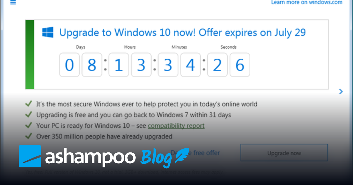 Windows 10 - final sprint and anniversary – Ashampoo Blog